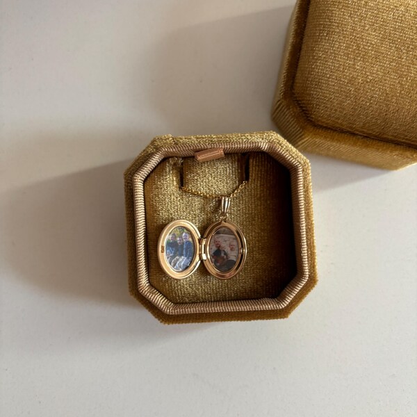 Round Circle Mini Locket, Gold Filled, Silver, Minimalist Personalized ...