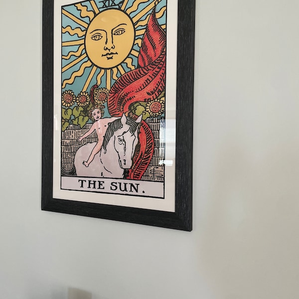 The Sun Tarot Card Art Print – Vintage Style Poster - Etsy