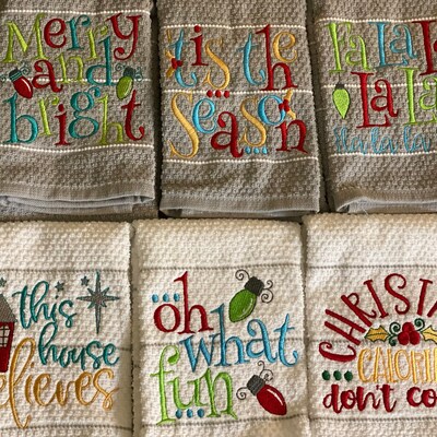 Christmas Sayings 14 Machine Embroidery Designs Multiple Sizes ...