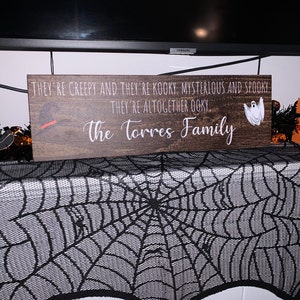 Addams Family Sign,personalized,your Surname,tombstone Shape,halloween ...