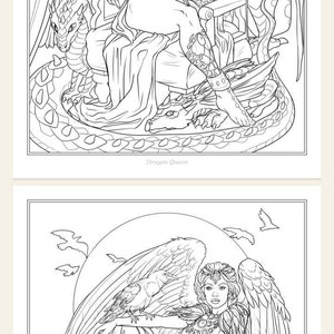Gothic Dark Fantasy Coloring Collection Coloring Page/digi Stamp ...