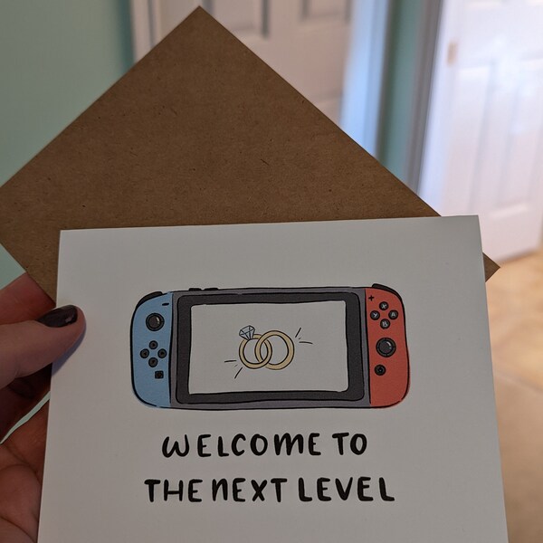 Engagement Gamer Card | Nintendo Switch Card | Funny Wedding Card ...