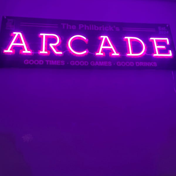 Custom Arcade Neon Sign, Custom Game Room Neon Sign, Man Cave Decor ...