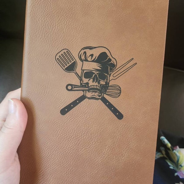 Chef Journal Recipe Notebook | Unique Leatherette Cover Lined Pages ...
