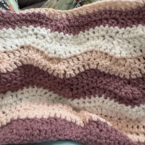 Easy Ripple Baby Blanket Crochet Pattern, Ripple Stitch Baby Blanket ...