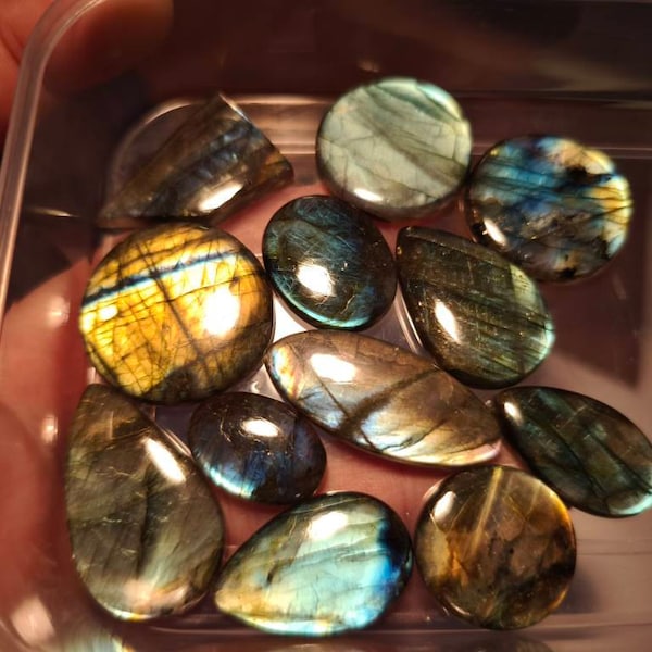 Natural LABRADORITE CABOCHON Multifire Wholesale Labradorite Gemstone ...