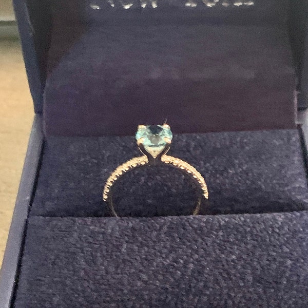 Princess Cut Diamond Lotus Engagement Ring 14k White Gold IGI Certified ...