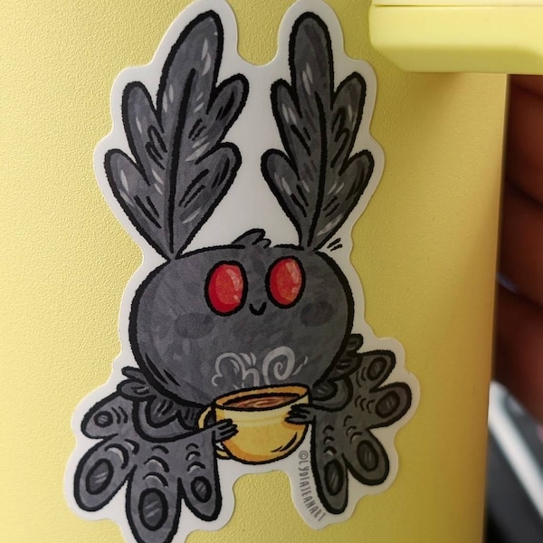 Mothman Vinyl Sticker | Mothman Sticker | Mothman Decal | Mothman Art ...