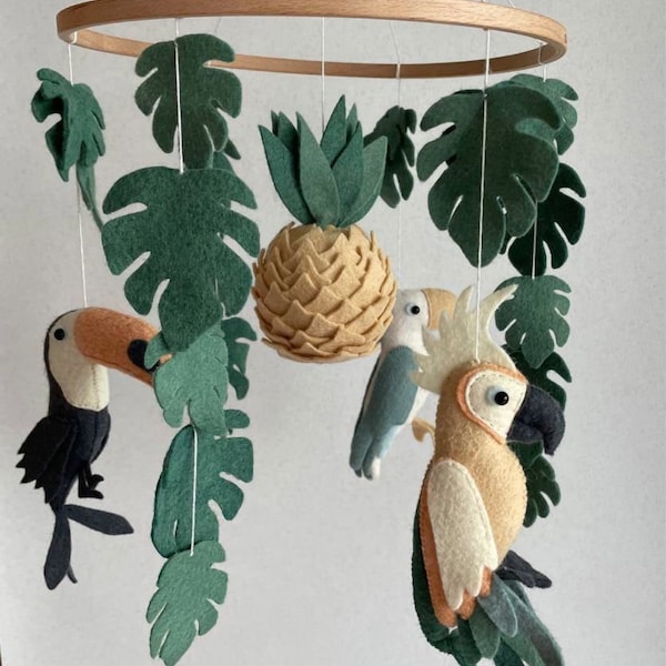 Tropical Baby Mobile, Hawaiian Baby Mobile, Pineapple Mobile, Flamingo ...
