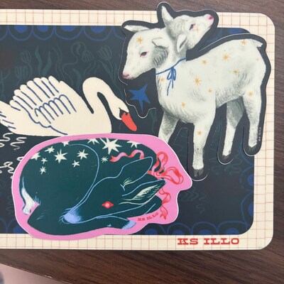 Two-headed Lamb Vinyl Sticker - Etsy