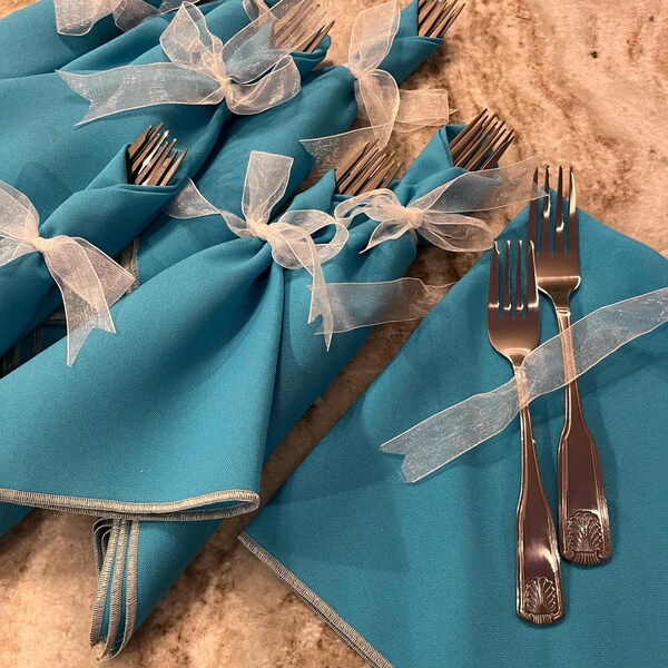 Black and Gold, Black and Silver, Polyester Napkins, Cocktail and ...