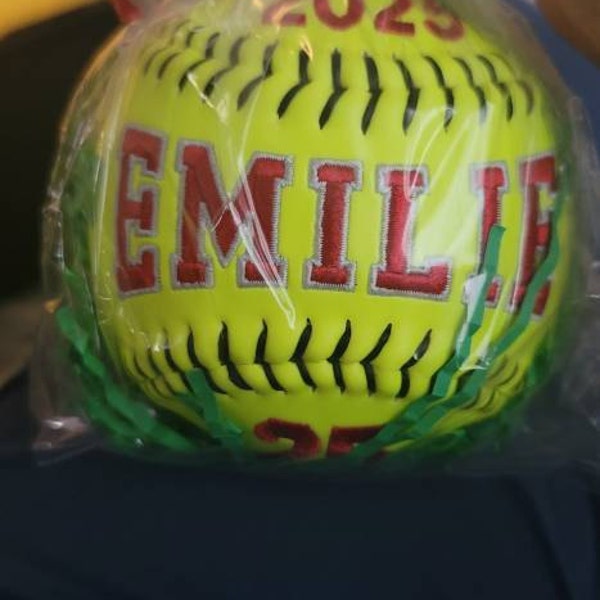 Custom Embroidered Softballs - Etsy
