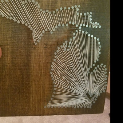 Michigan String Art, Michigan Decor, State String Art, Michigan Nail ...