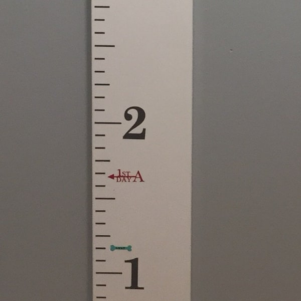 Height Marker for Growth Chart Ruler- Vinyl Decal Arrow With Initial ...
