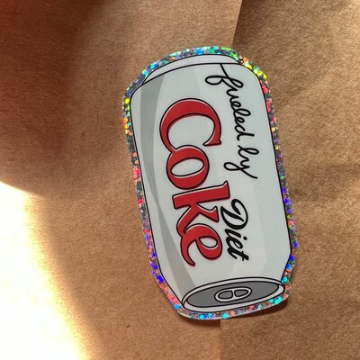 Special Edition GLITTER Fueled by Diet Coke Sticker Waterproof Vinyl ...