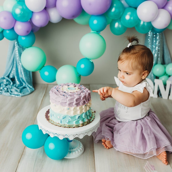 First Birthday Outfit Girl, Purple and Silver Outfit, Tutu, Flutter ...