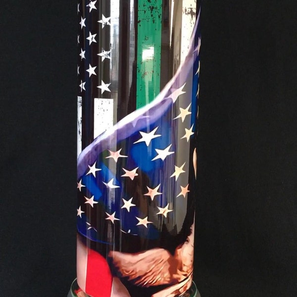 Military Park Ranger Border Patrol Green Stripe USA Flag Sublimation ...