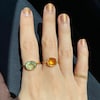 Citrine Ring - Fire Citrine Gemstone Ring - Gold Ring - Cushion Ring ...