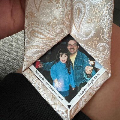 Custom Photo Tie Patch Father of the Bride Groom Gift Neck Ties for ...
