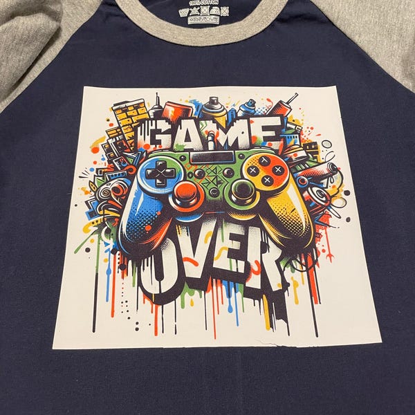 Game Over Png, Graffiti Gaming Controller Sublimation Design, Urban ...