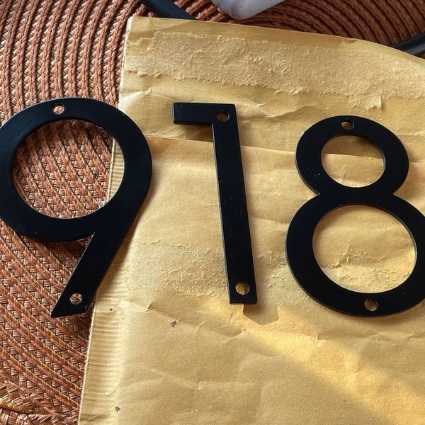 3 Inch Modern House Number - Metal Address Number and Letter - Street ...