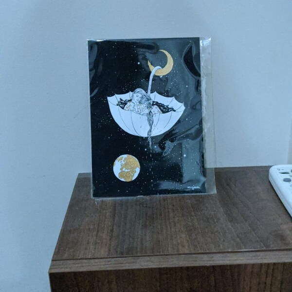 Queen of Goats. Art Print Illustration of a Woman Holding a Baby Goat ...