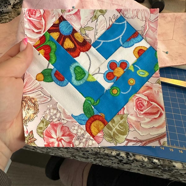 Triangle Log Cabin Foundation Paper Piecing Pattern, FPP, Quilt Block ...