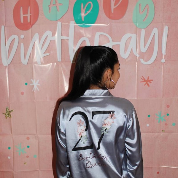 Personalised Satin Pyjamas 30th Birthday ,18th 21st Birthday Pajamas ...