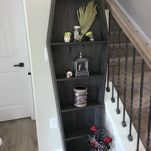 52 Inch Coffin Bookshelf, Goth, Spooky, Home Decor, Bookcase, Mystic ...