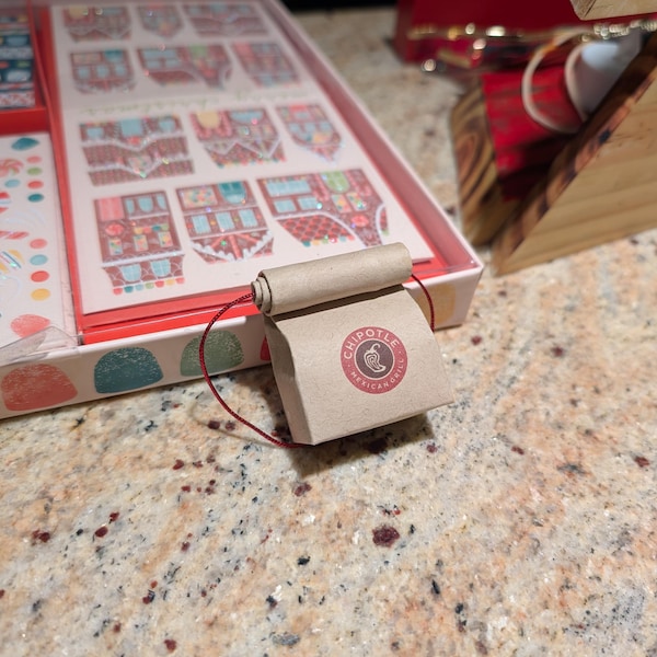 CHIPOTLE Miniature Bag (KEYCHAIN + Magnet + Ornament Options) - Etsy