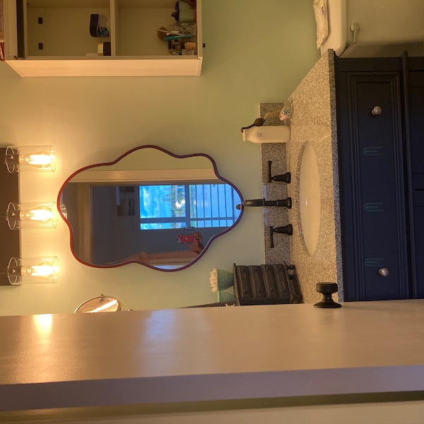 Wavy Mirror, Cloud Mirror, Funky Mirror, Asymmetrical Mirror, Irregular ...
