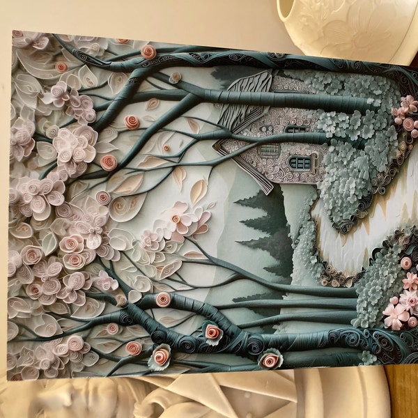 Personalized Nature-inspired Greeting Card Woodland Scene All-occasion ...