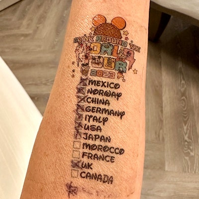Drinking Around the World Tattoo-food & Wine Festival-epcot - Etsy