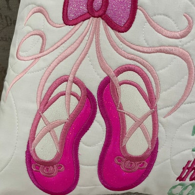 Ballerina Ballet Shoes Slippers Machine Embroidery Design Digital ...