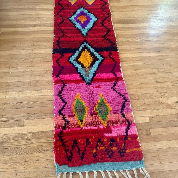 Moroccan Rug Runner, Authentic Berber Rug, Runner for Kitchen, Runner ...