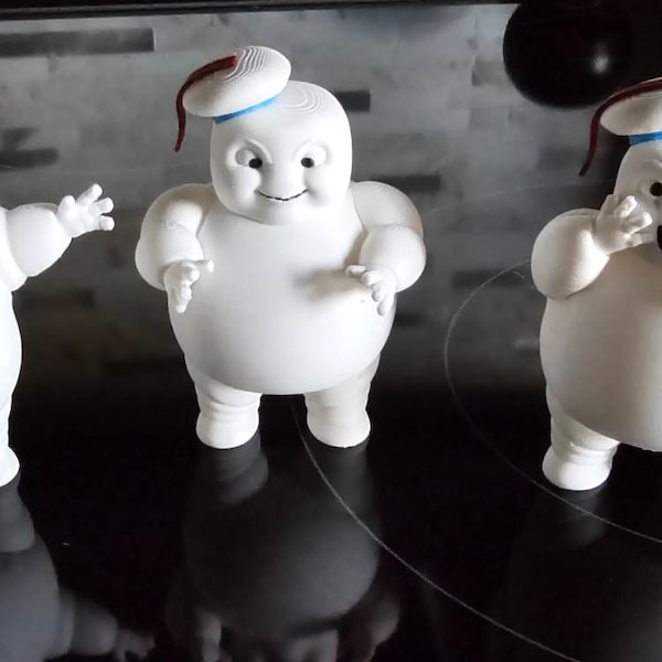 3 Adorable Ghostbusters Mini Stay Puft Marshmallow Man Figurines 3 ...