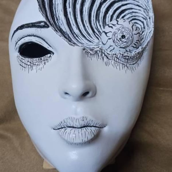 Demon Masquerade Half Mask | Tragedy Mask DIY - Etsy