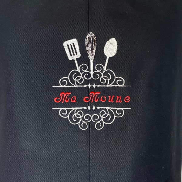 Kitchen Utensils Split Frame Monogram - Machine Embroidery Design ...