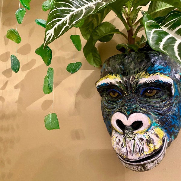 Handmade Human Face Wall Planters - Creative Plant Display - Face Plant ...