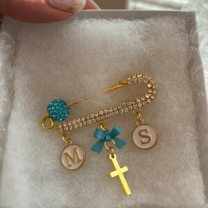 Pink Customized Baby Pin With Bead Name - Etsy