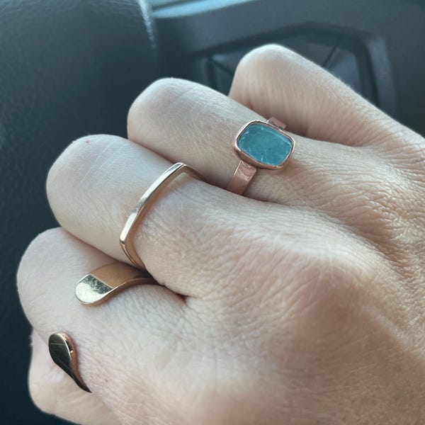 Venetian Glass Intaglio Virgin Mary Silver Ring: Tumble Ring, Vintage ...