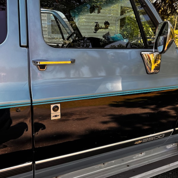 Chevy GMC C10 Square Body Door Lock Guards | Bowtie, GMC Style - Etsy