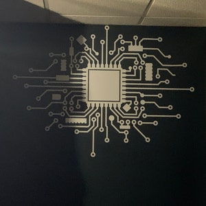 Technology Wall Decal Circuit Board Wall Sticker Binary Code Computer ...