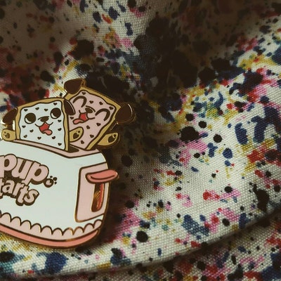 Pup Tarts Hard Enamel Lapel Pin - Etsy