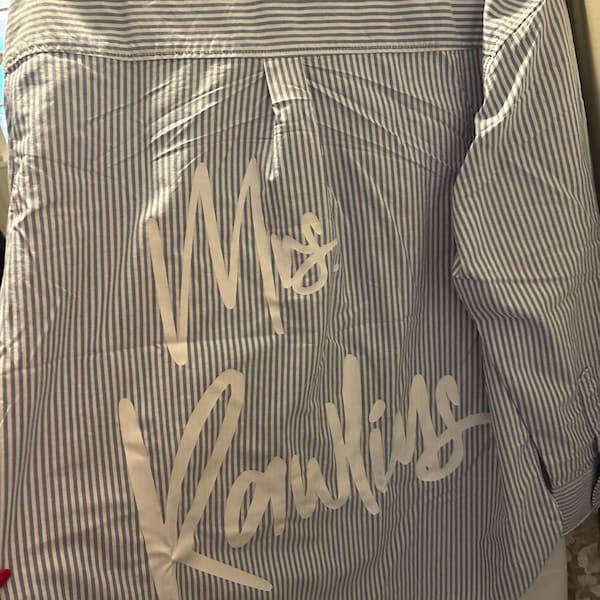 Custom Bridal Oxford | Future Mrs. Button Down | Repurposed Vintage ...