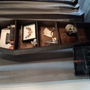 52 Inch Coffin Bookshelf, Goth, Spooky, Home Decor, Bookcase, Mystic ...