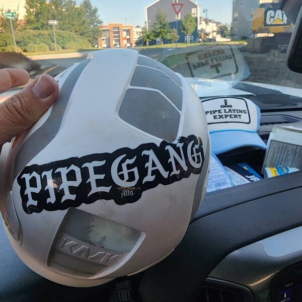 PIPEFITTER Welder, PLUMBER, PIPELINE Hard Hat Stickers, Pipelayer ...