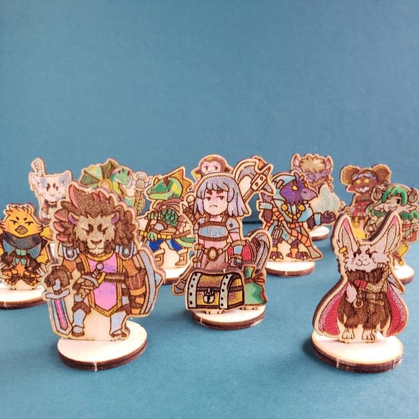 Orc Miniature set of 6 Dungeons and Dragons Dnd Pathfinder TTRPG 2D ...