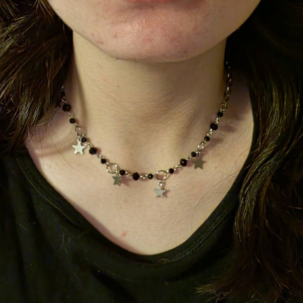 PIERCED 2 Stainless Steel Chainmaille Choker Necklace Goth Alternative ...