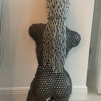 Female Torso , Chain Torso , Metal Wall Art Sculpture Metallic Torso of ...